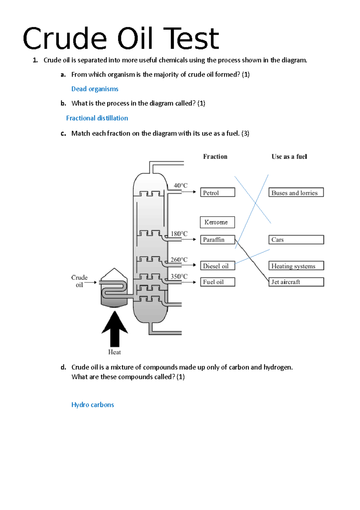 Crude Oil test - gdsf - Crude Oil Test Crude oil is separated into more ...
