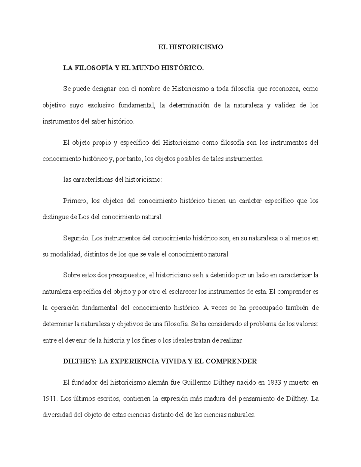Act 2.3 Holgado Carrizo Reporte de lectura Los historicistas - EL ...