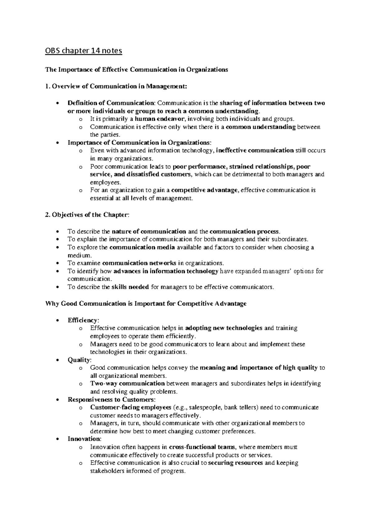 OBS chapter 14 notes - Summary The McGraw-Hill Handbook - OBS chapter ...