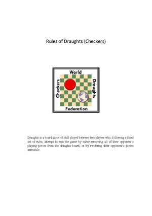 Checkers Rules and Games - Checkers By Mind Games Setup and Object of ...