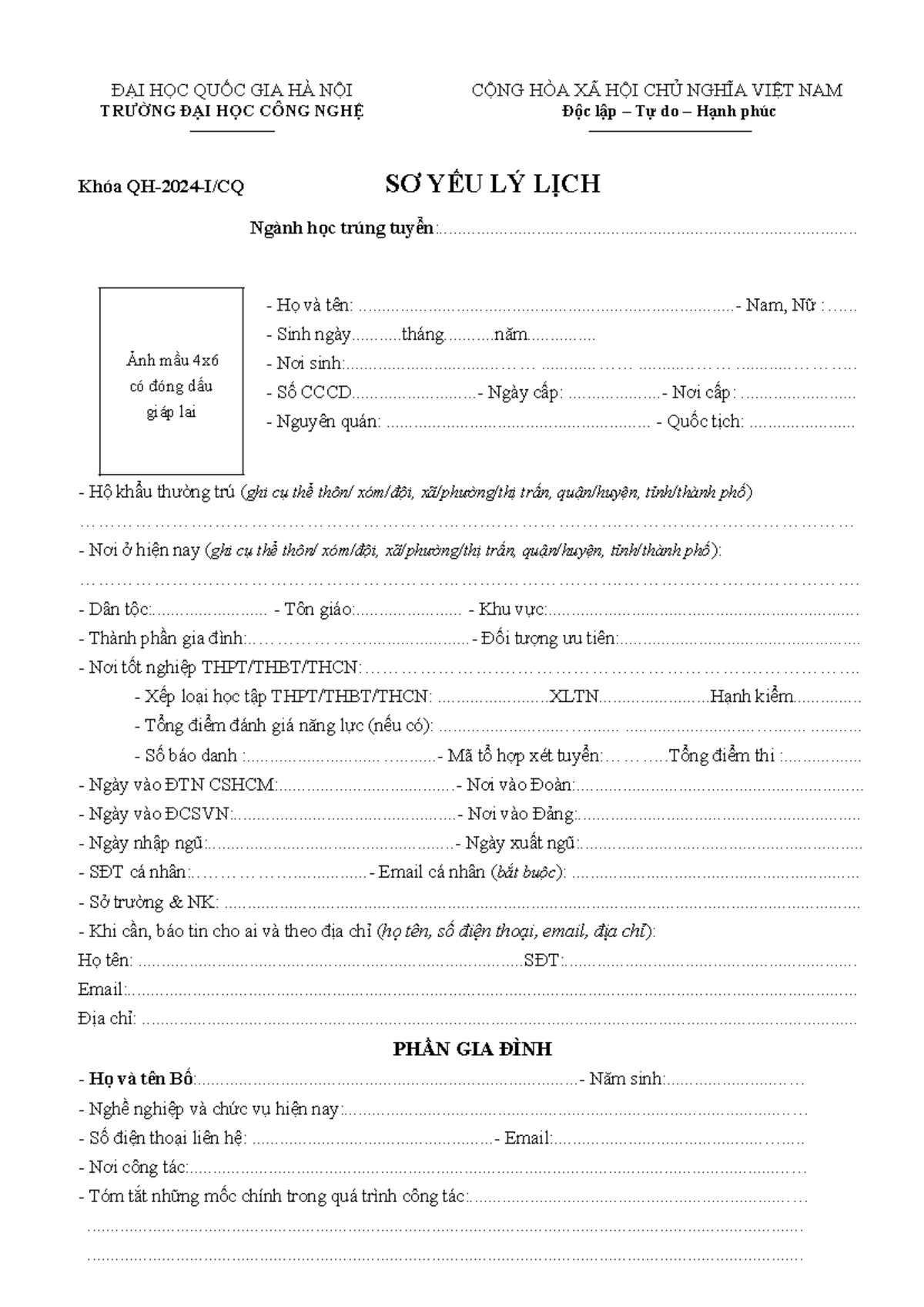 6-Mẫu SYLL QH2024 - hello - ĐẠI HỌC QUỐC GIA HÀ NỘI TRƯỜNG ĐẠI HỌC CÔNG ...