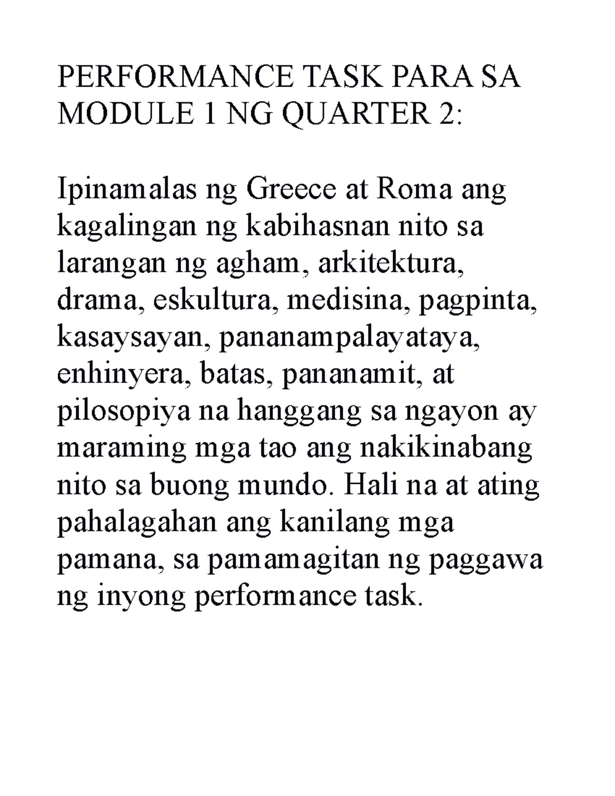 Paano- Gagawin-ANG- Performance-TASK-PARA-SA- Module-1- Quarter-2 ...