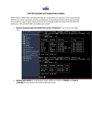DAT 223 Project Milestone - DAT 223 Project Three Milestone ...