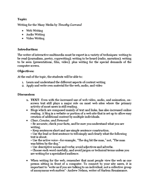 Content Writing Overview - CONTENT WRITING The process of planning ...