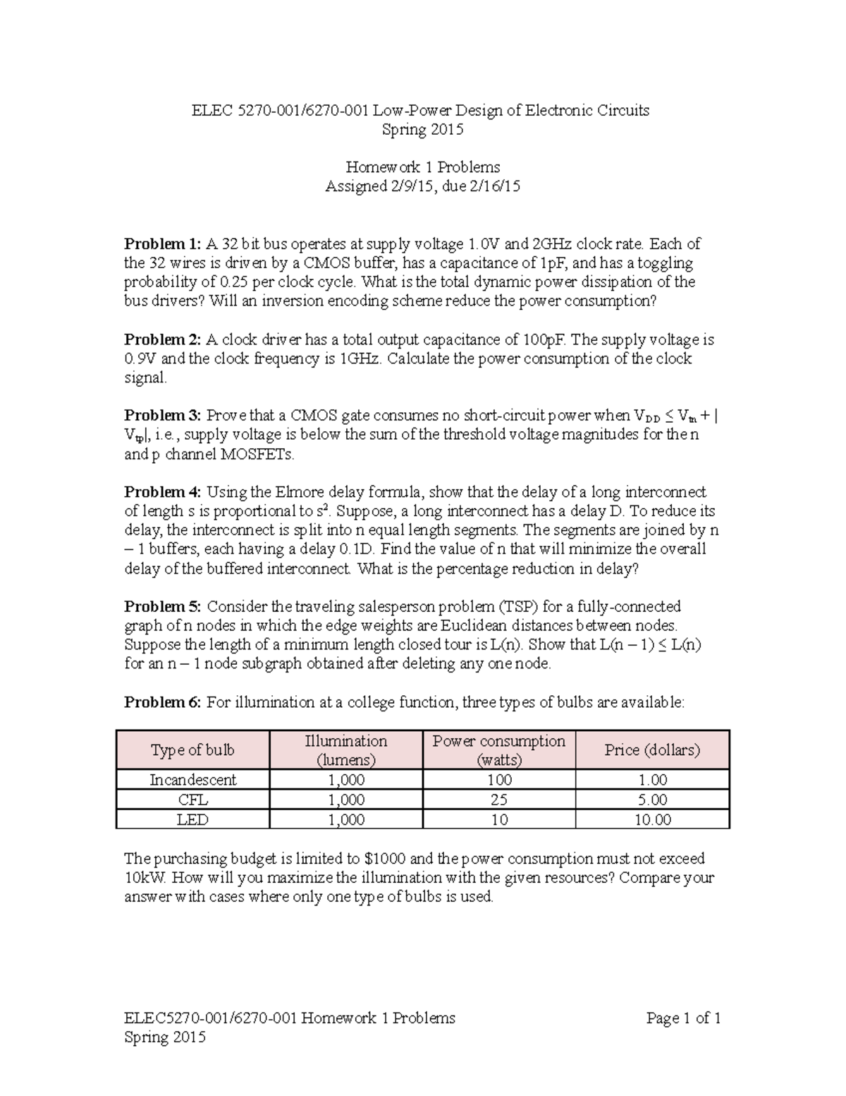 Hw1prob - diheide - ELEC 5270-001/6270-001 Low-Power Design of ...