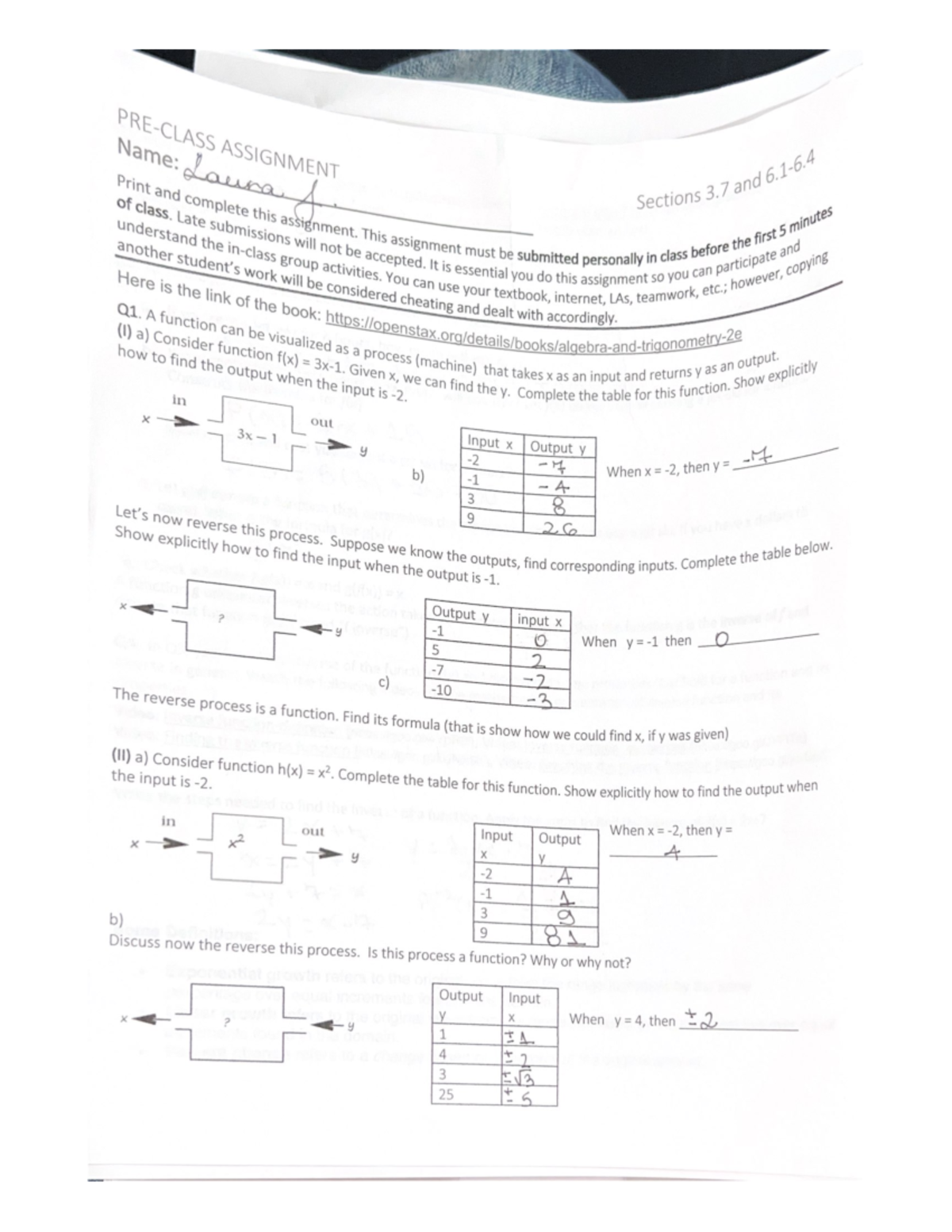 PRE- Class Assignment 5 - MAC 1147 - Studocu