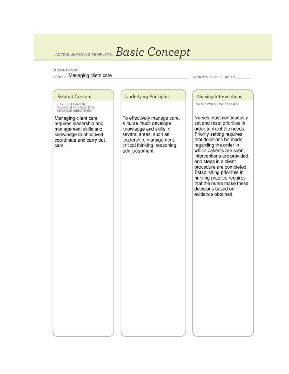 ATI Template for Leadership - NUR 420 - Studocu