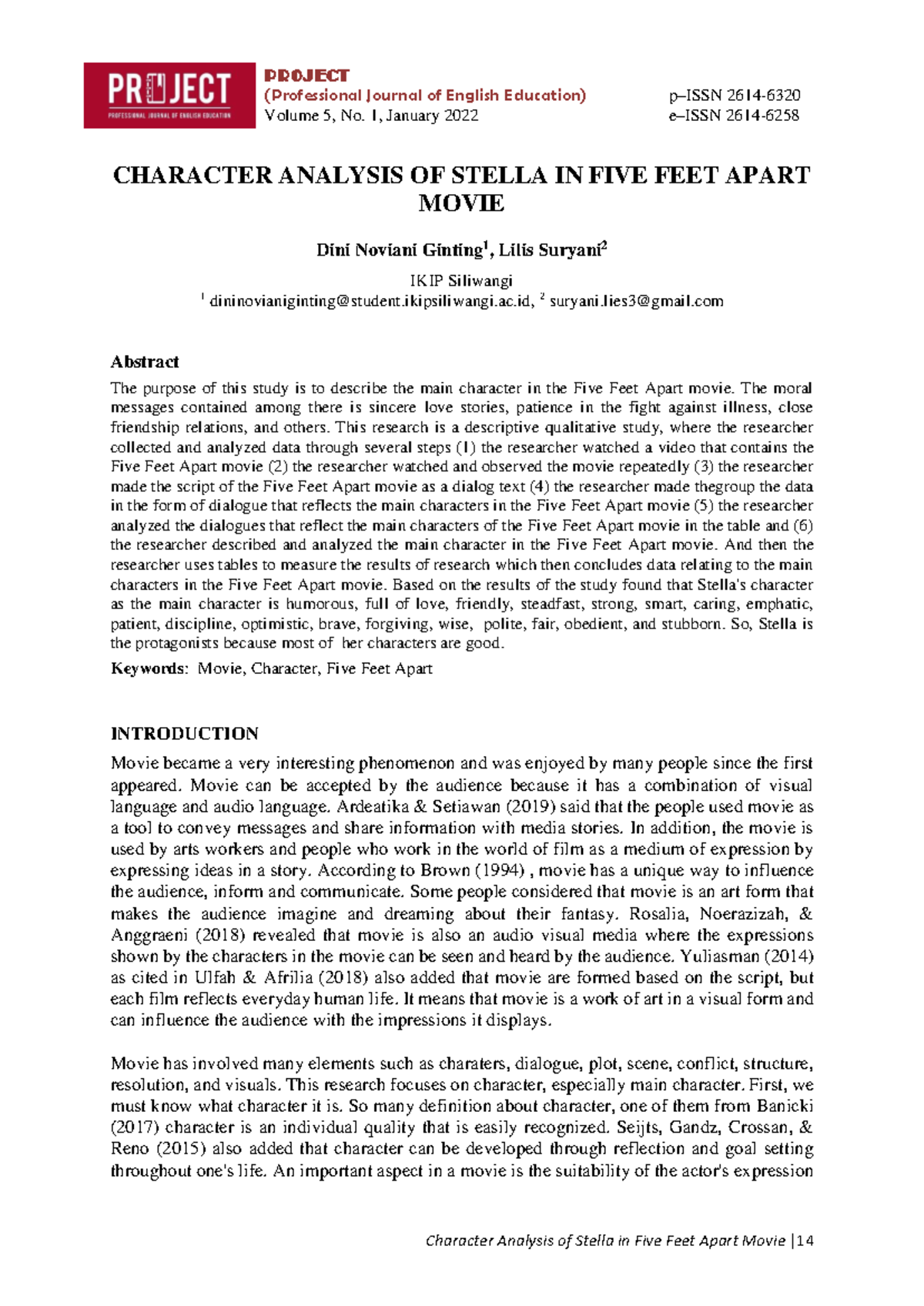 5501-26529-1-PB - PROJECT (Professional Journal of English Education) p ...