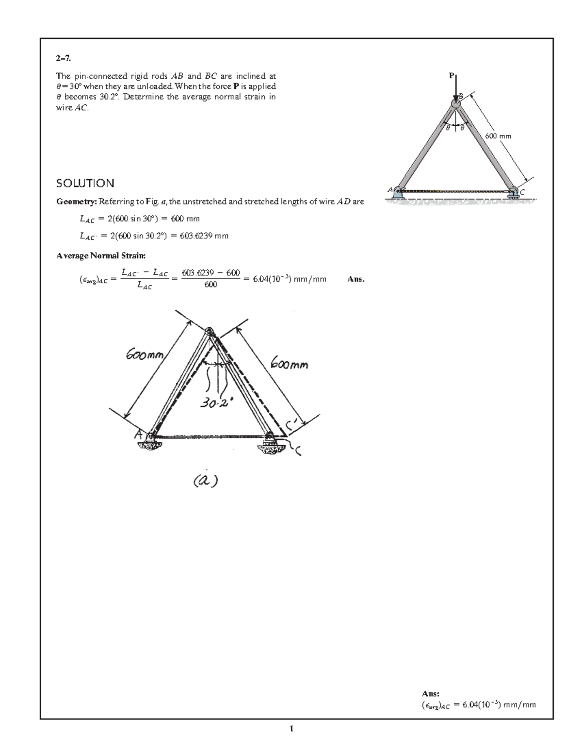 Assignment Solutions-Set 03 - The rigid rods AB and BC are inclined at ...