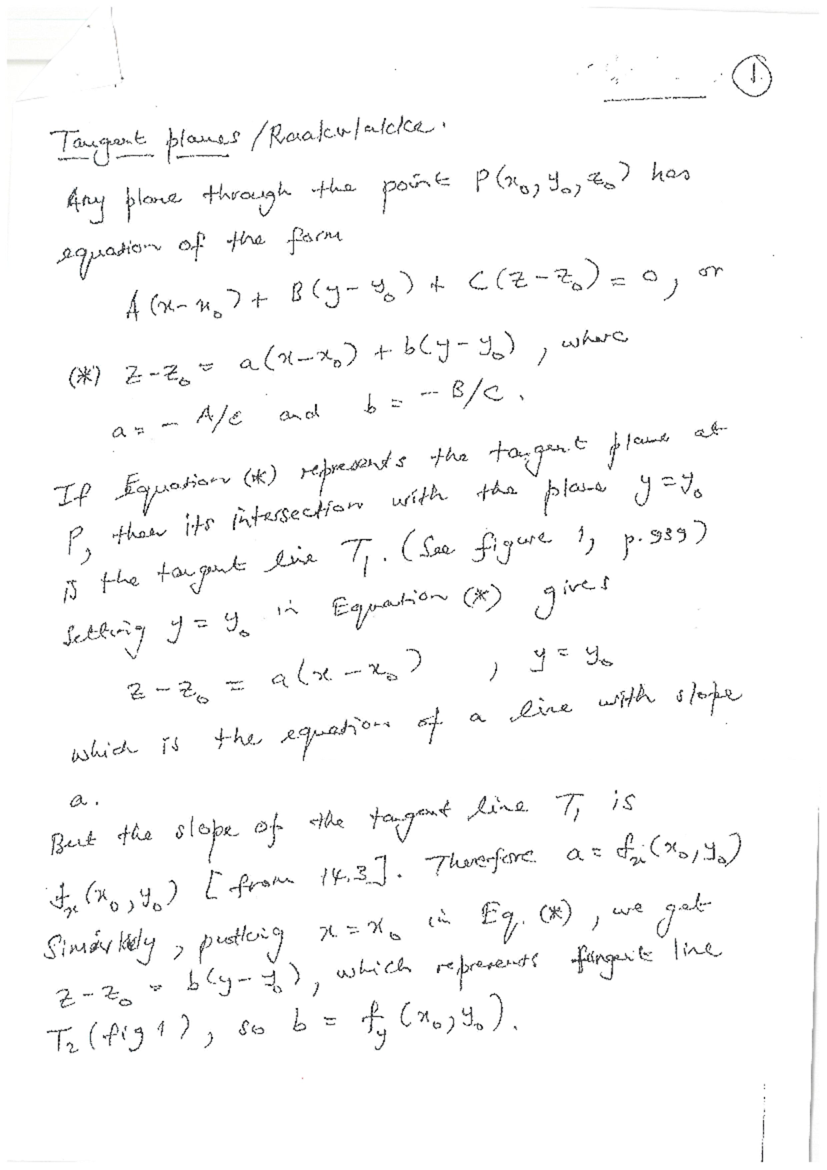 Class Note 070324 - Summary Multivariable Calculus I - MTHS211 - Studocu