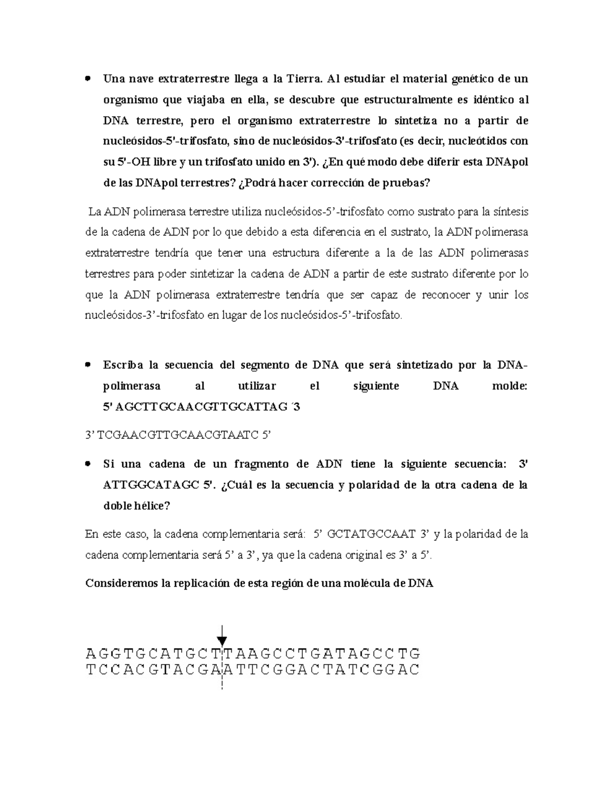 Tarea microbiologia - dkjd - Una nave extraterrestre llega a la Tierra ...