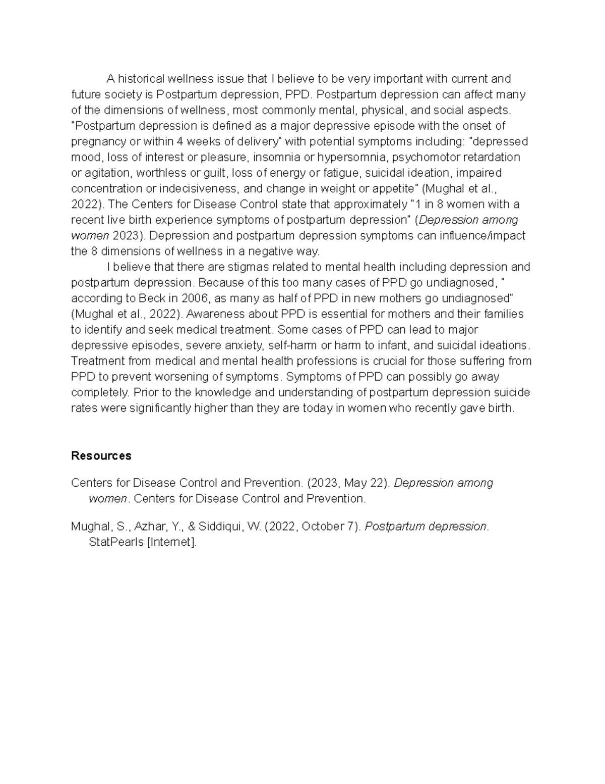 IDS 402 3-1 Discussion - A historical wellness issue that I believe to ...