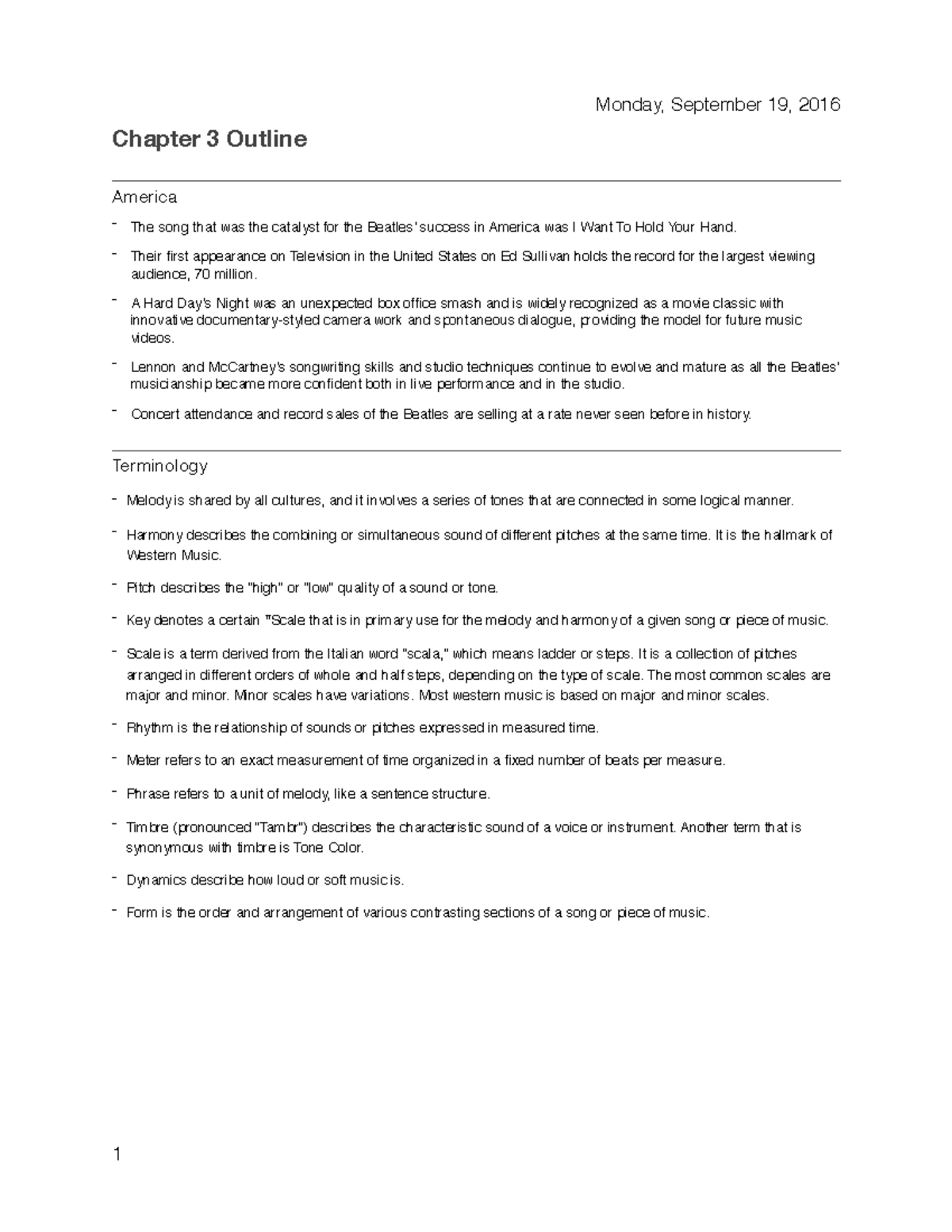 Chapter 3 Outline - Monday, September 19, 2016 Chapter 3 Outline ...