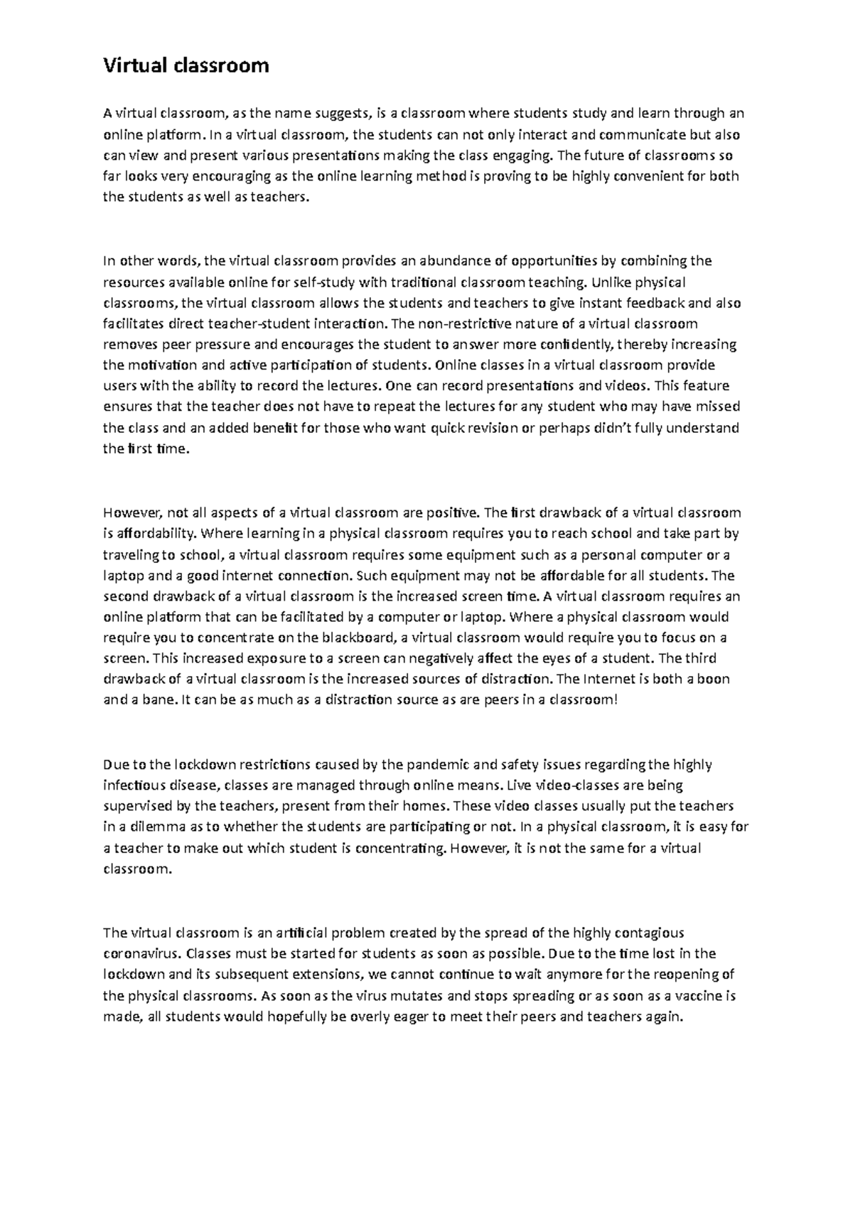 A virtual classroom - Grade: 8.94 - Virtual classroom A virtual ...