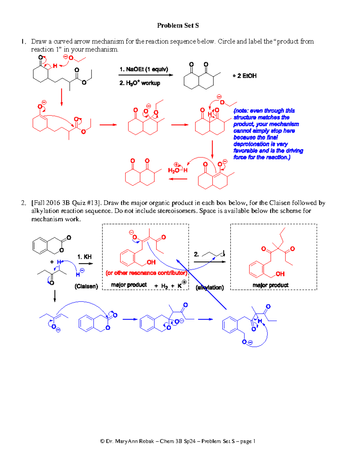 PSet S 3B Sp24 Key - lecture - Problem Set S Draw a curved arrow ...
