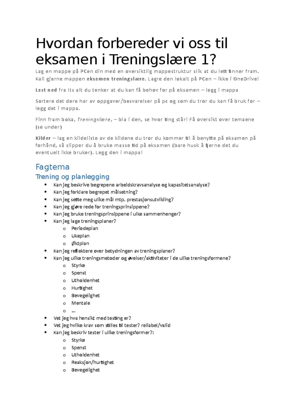 Hvordan forbereder vi oss til eksamen TRL1 - Hvordan forbereder vi oss ...