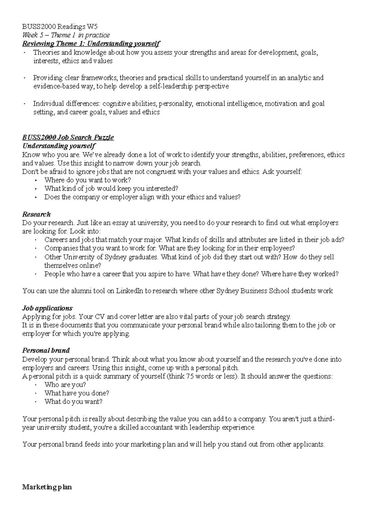 BUSS2000 Readings W5 - BUSS2000 Readings W Week 5 – Theme 1 in practice ...