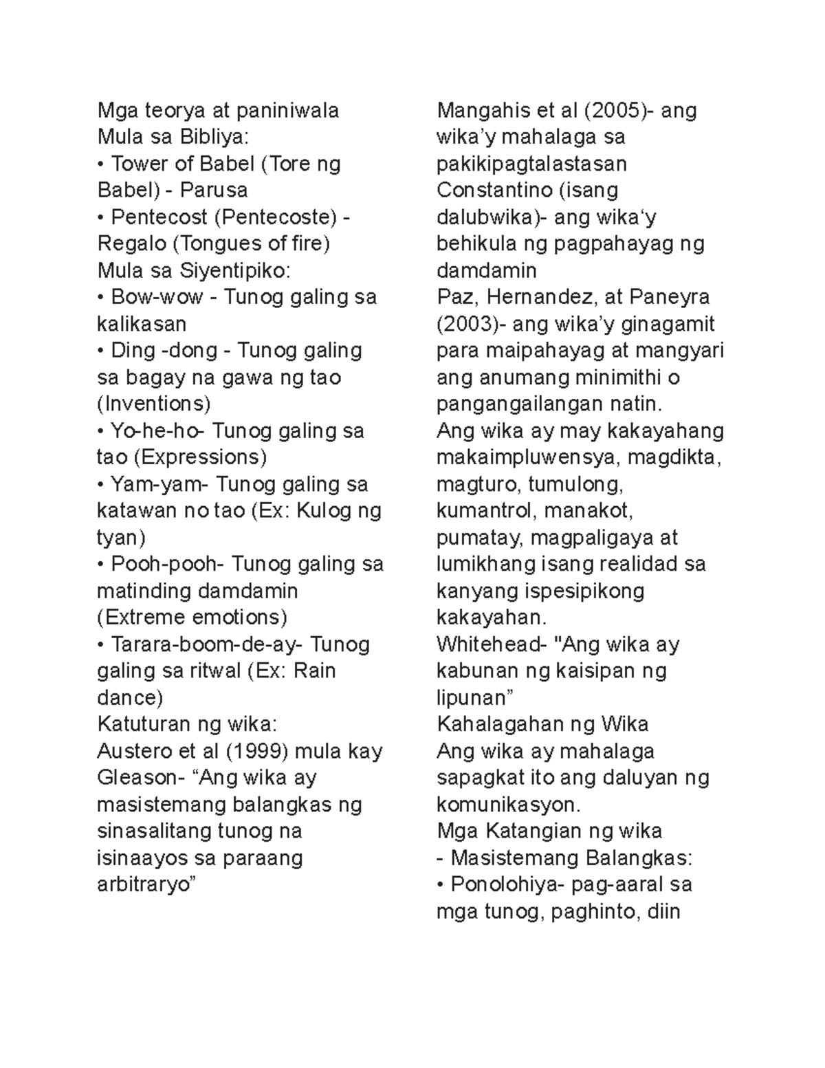 Fil-reviewer - Reviewer - Mga teorya at paniniwala Mula sa Bibliya ...