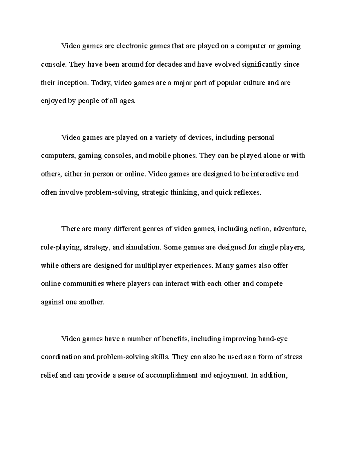 video-games-essay-semester-1-video-games-are-electronic-games-that