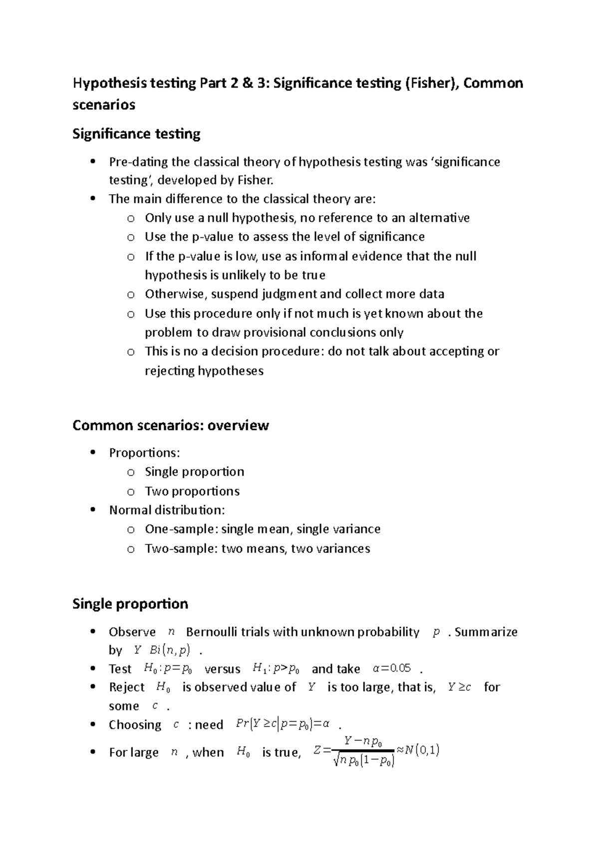 Hypothesis-testing Part-23 Significance-testing-Fisher - STA201 - CSU ...