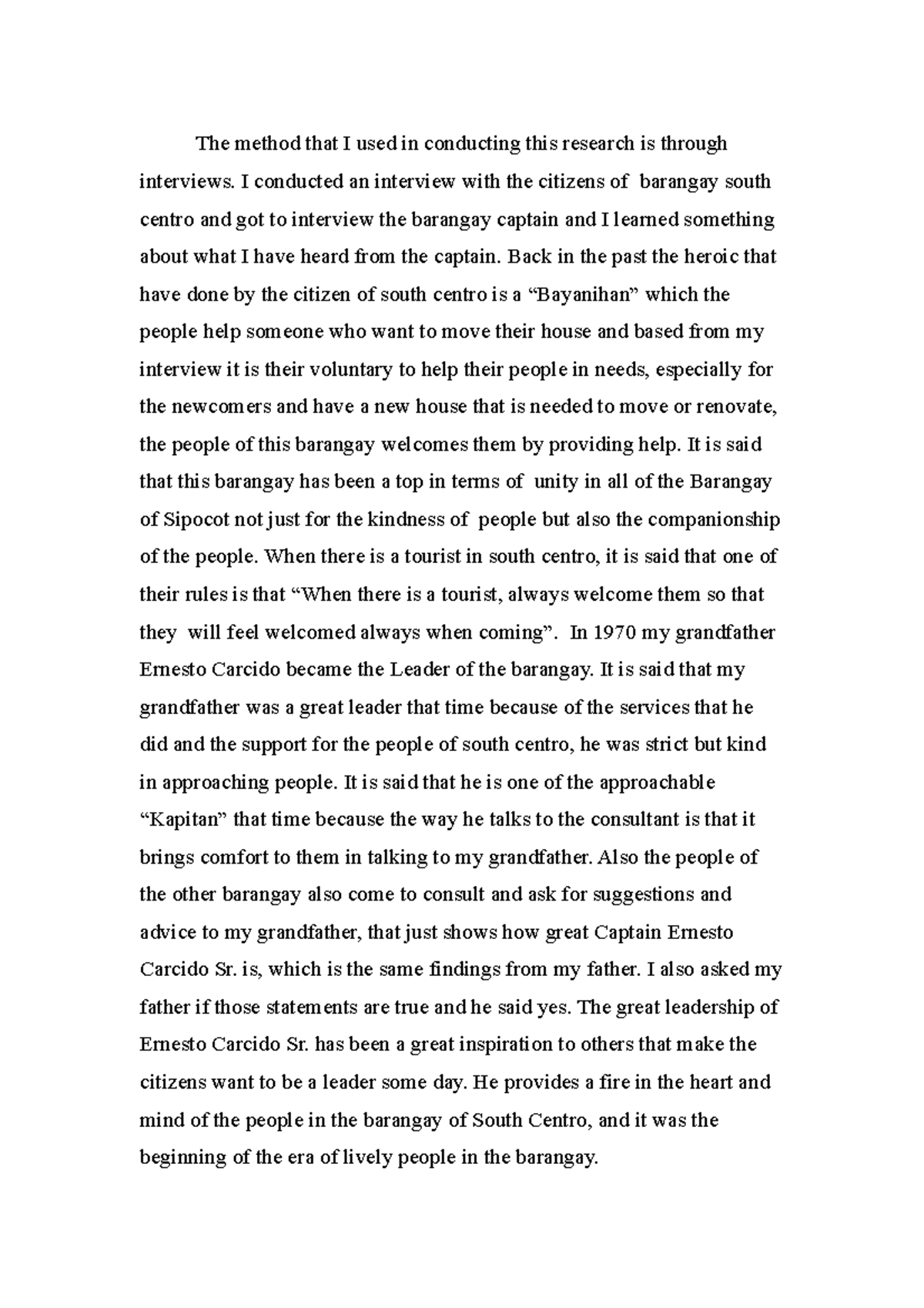 Chapter II history pt2 - The method that I used in conducting this ...
