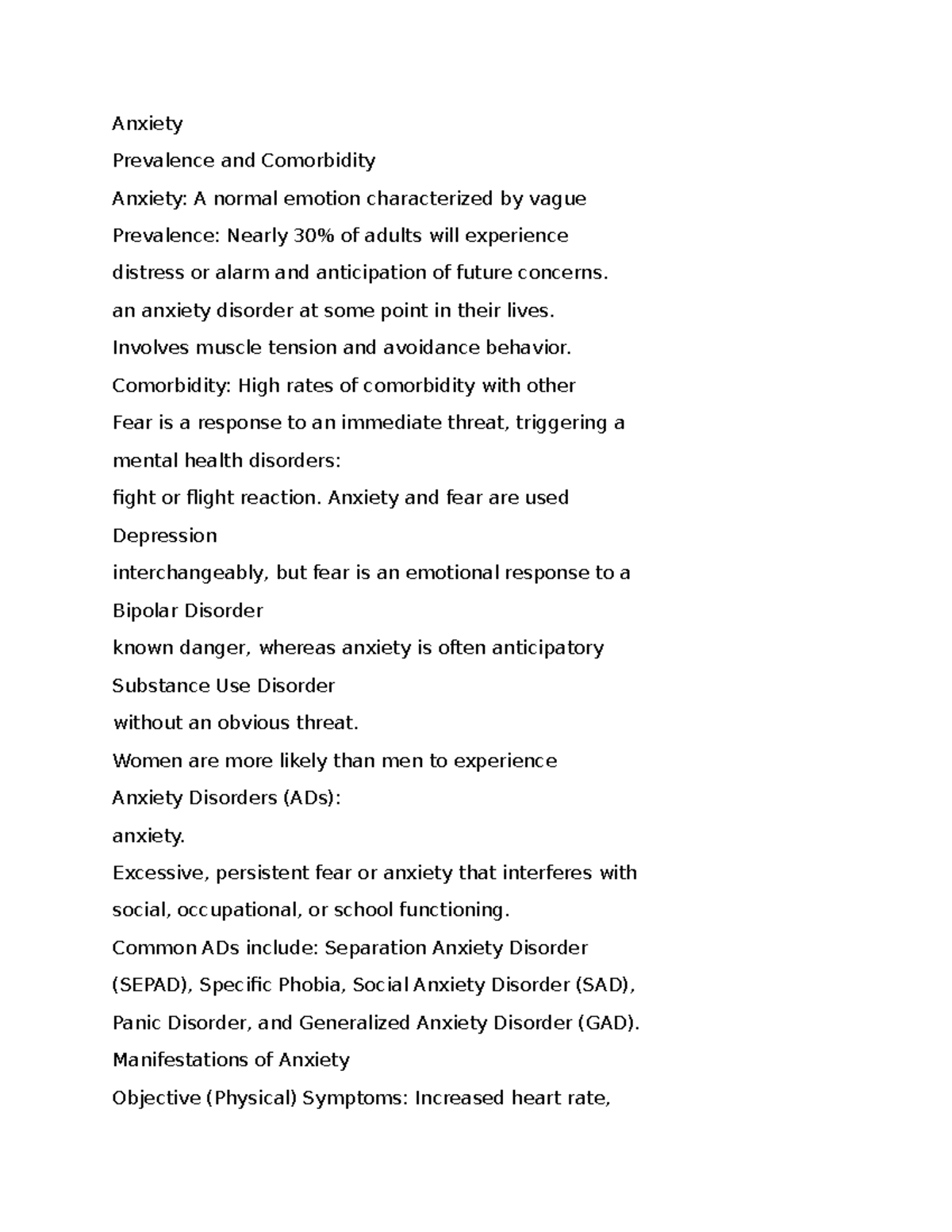 Document 2 - mental health - Anxiety Prevalence and Comorbidity Anxiety ...