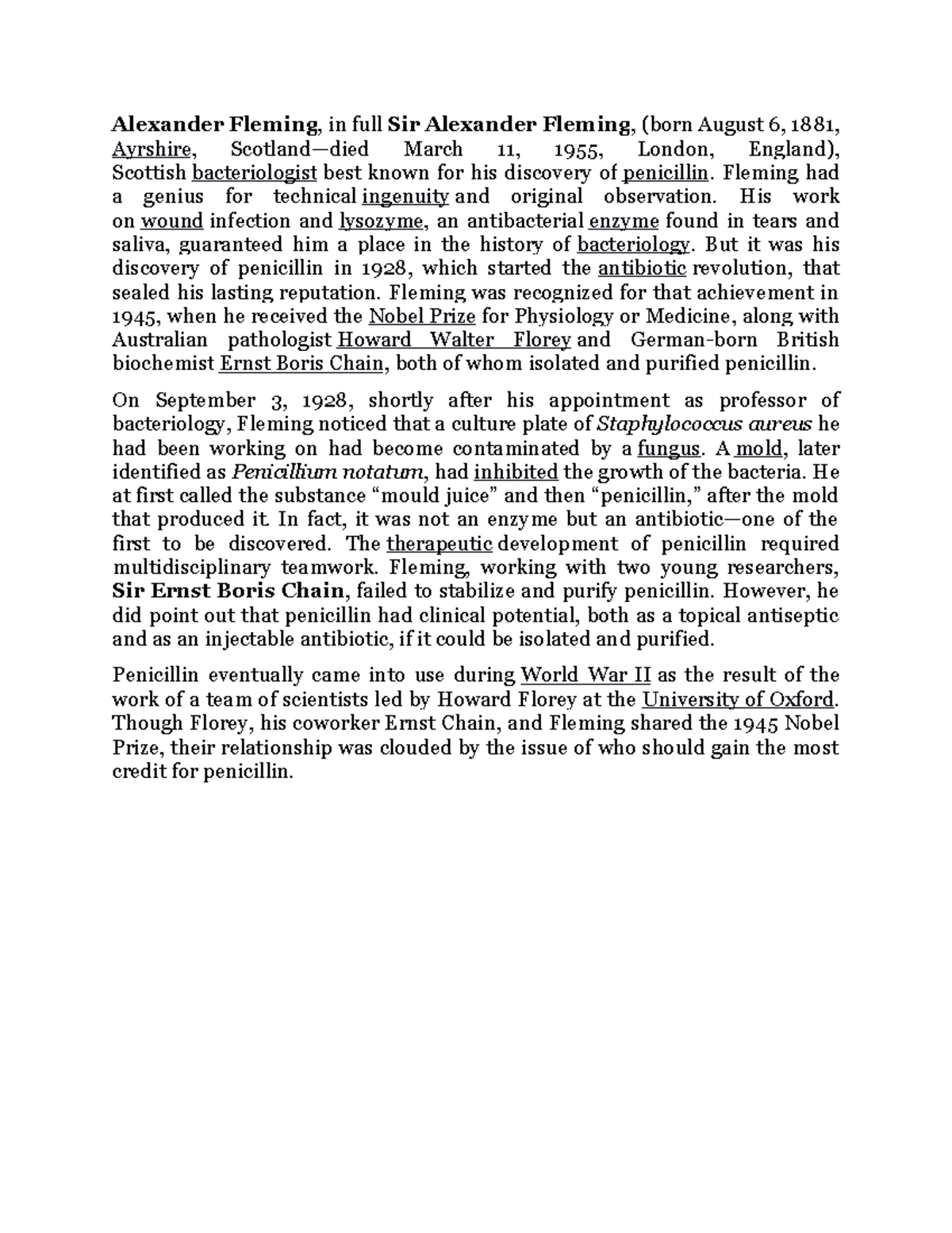 Alexander Fleming - sssX - Alexander Fleming, in full Sir Alexander ...