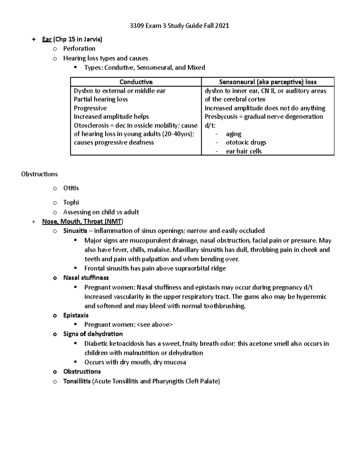 3309 Exam 3 Study Guide Fall 2021 - 3309 Exam 3 Study Guide Fall 2021 ...