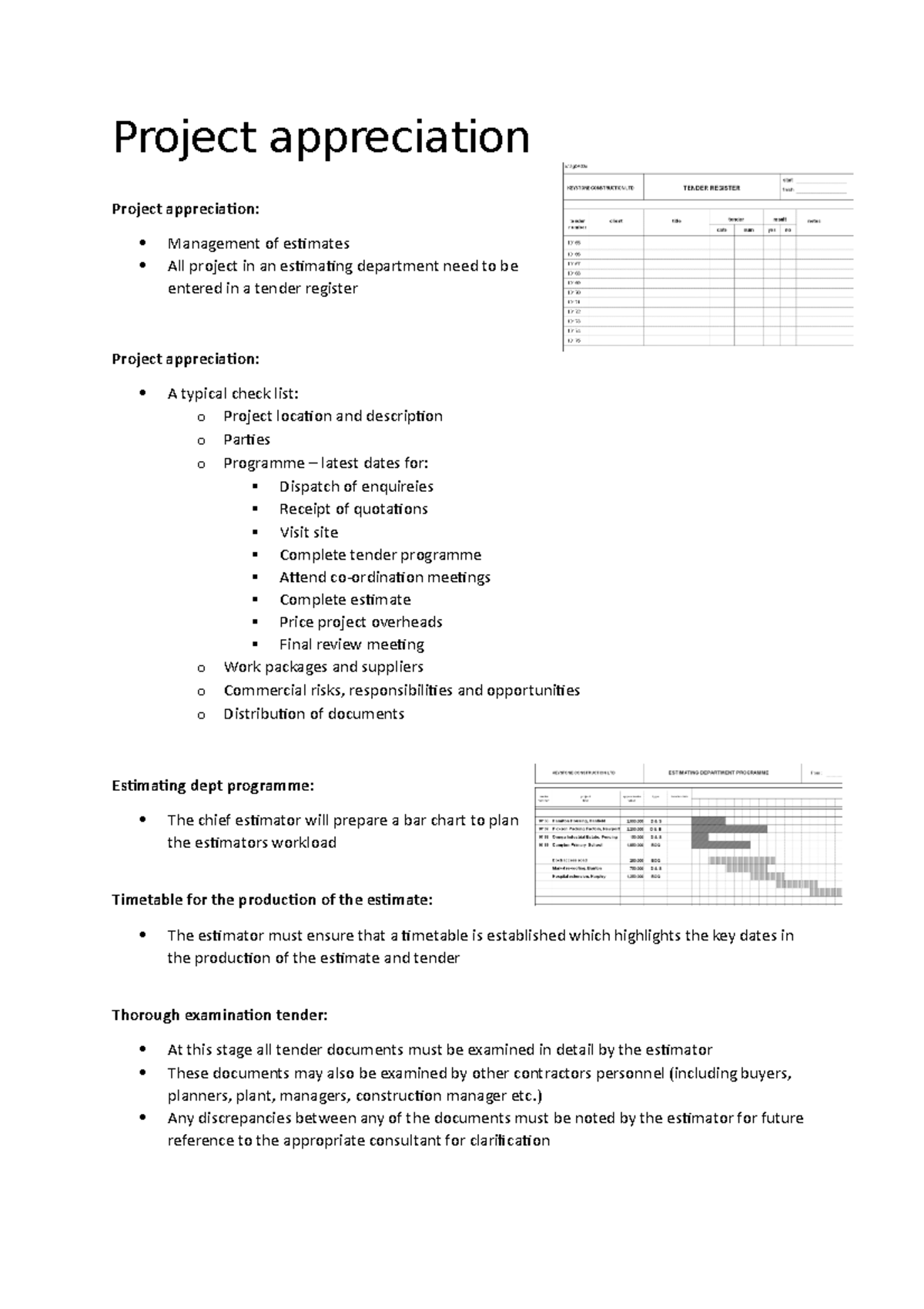 Lecture 8 - Project Appreciation - Project appreciation Project ...