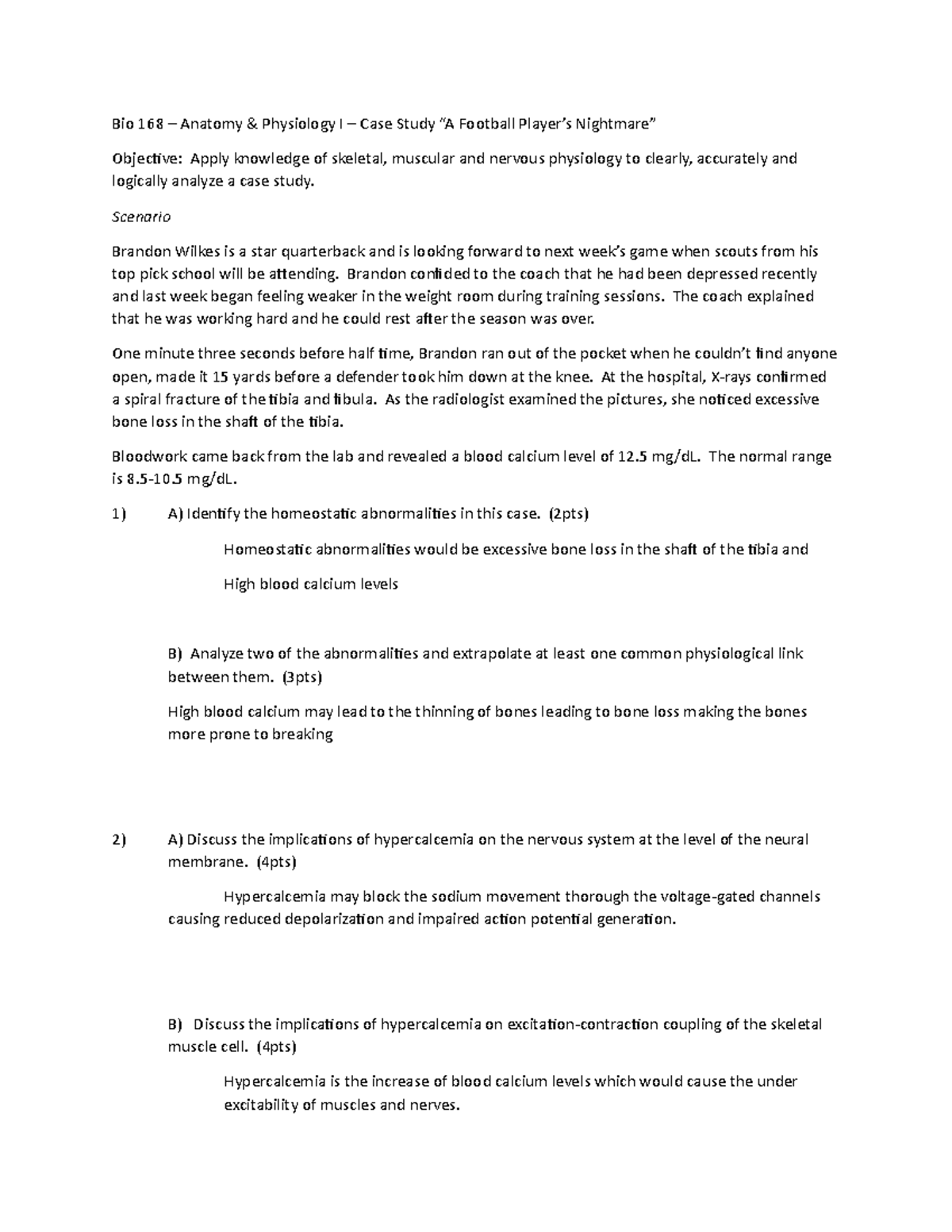 CTA #3 - Critical Thinking Assignment - Bio 168 – Anatomy & Physiology ...