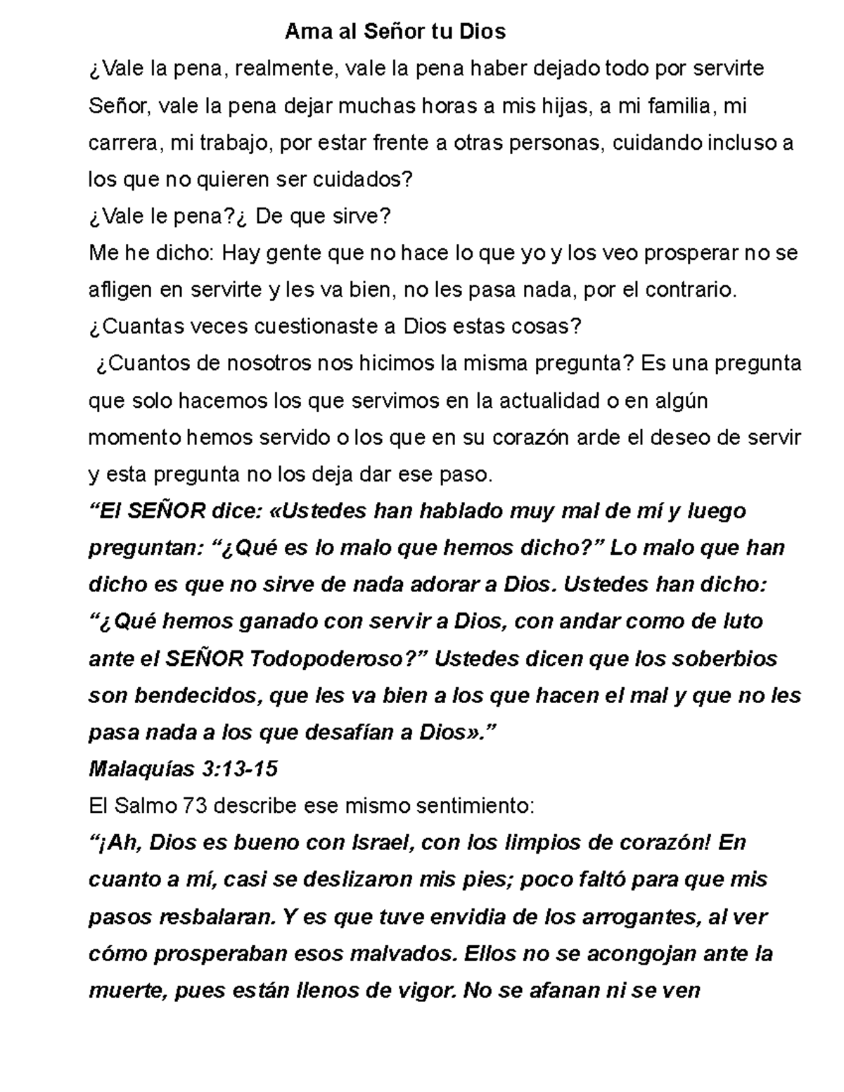 Ama al Señor tu Dios… - Estudios de principios basados en la biblia ...