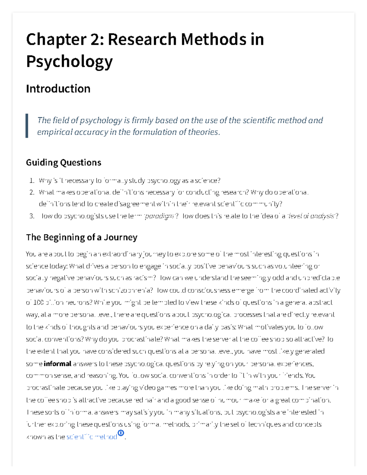 Chapter 2 - Research Methods - Guiding Questions 1. Why is it necessary ...