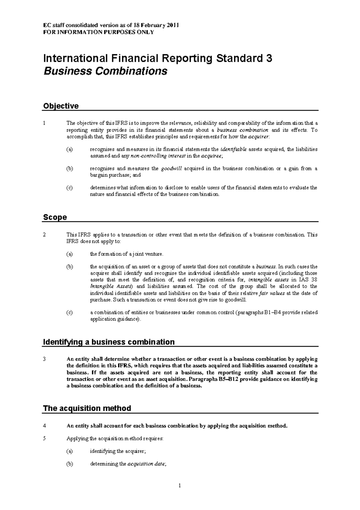 IFRS 3 - Accounting PDF book - FOR INFORMATION PURPOSES ONLY ...