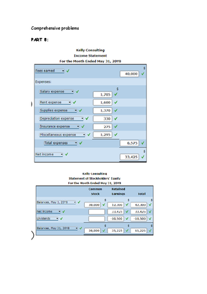 [Solved] Comprehensive Problem 1 Part 8 The following is a comprehensive - Financial Accounting ...