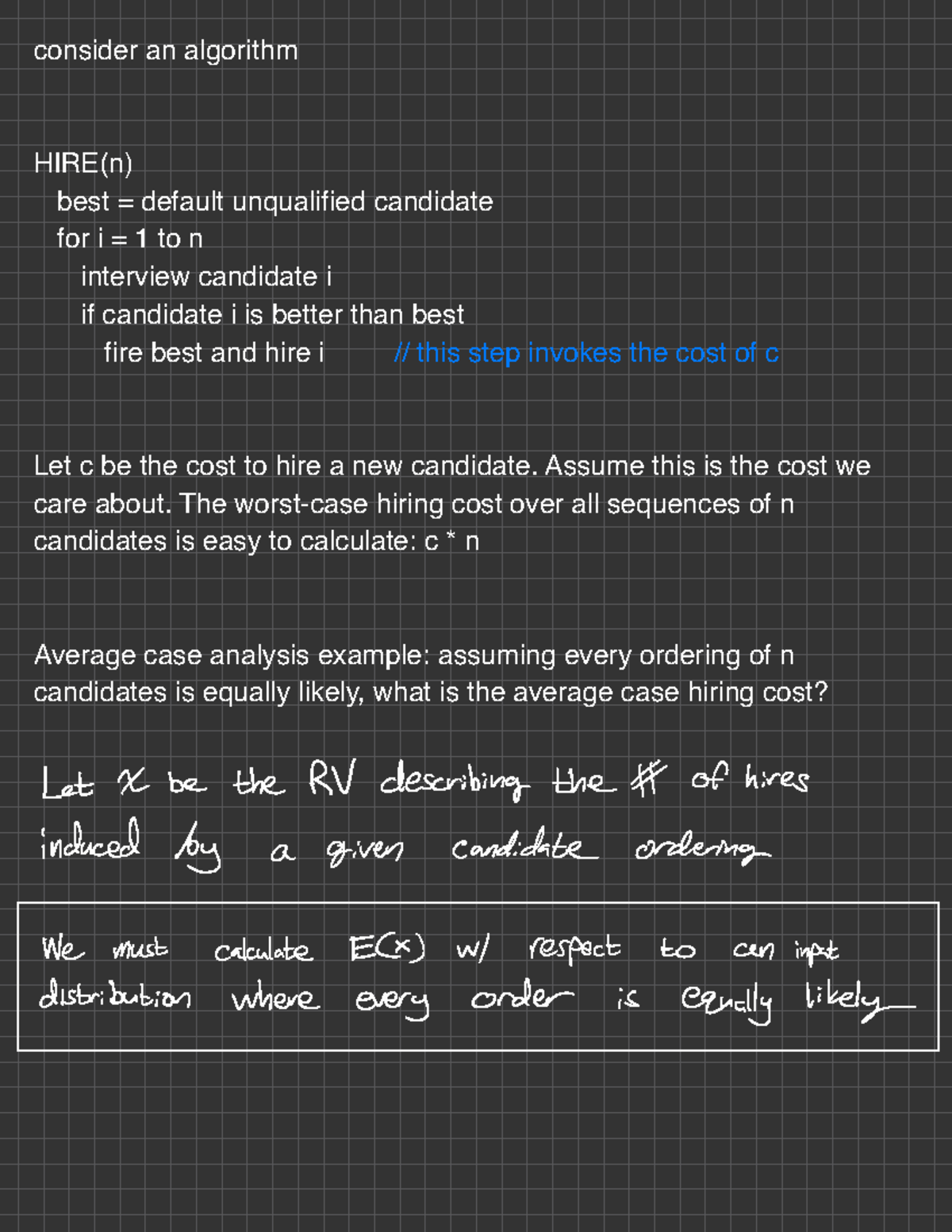 Randomized Analysis Cosc 240 Intro To Algorithms With Calvin Newport Lecture Notes