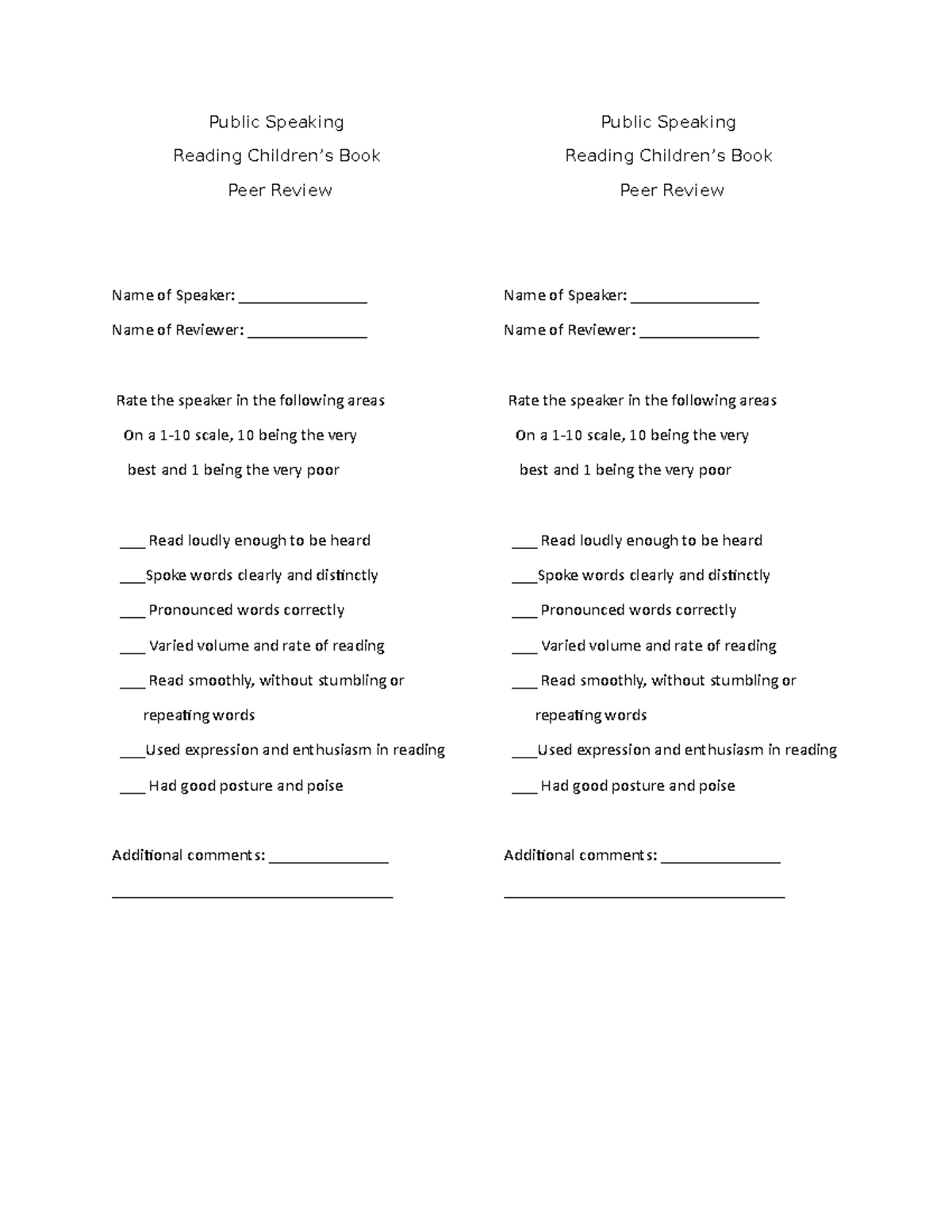 Exercise 3 - learning basis - Public Speaking Reading Children’s Book ...