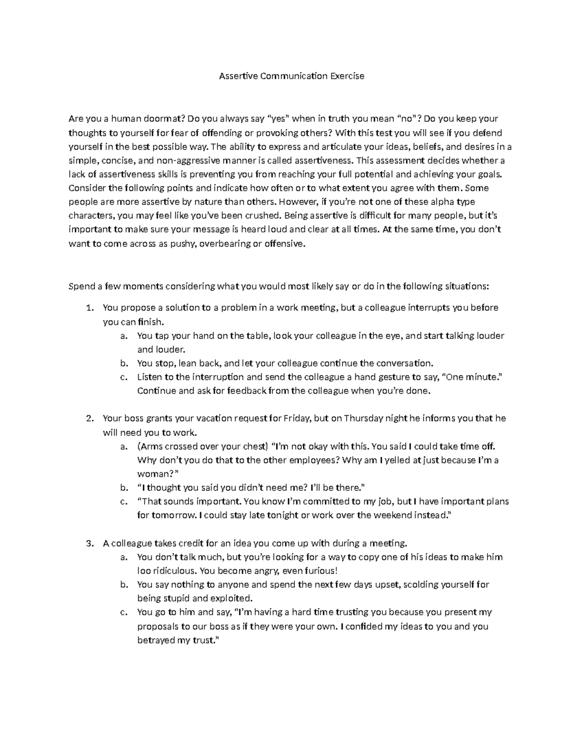 Assertive - I don't know. I'm just trying to download one student guide ...