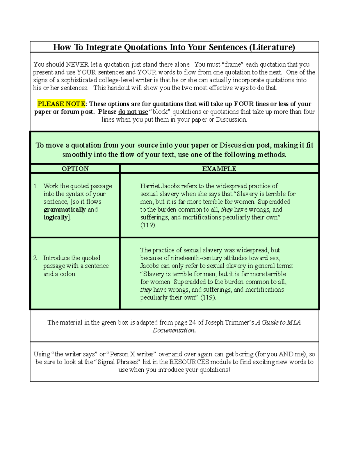 How To Integrate Quotations Into Your Sentences (lit) - How To ...