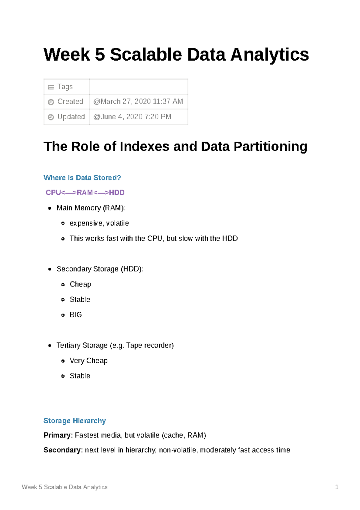 Week 5 Scalable Data Analytics Week 5 Scalable Data Analytics Tags