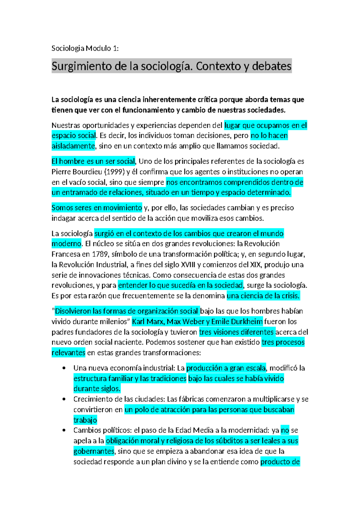 Sociologia M1 - Sociología General - Siglo 21 - Studocu