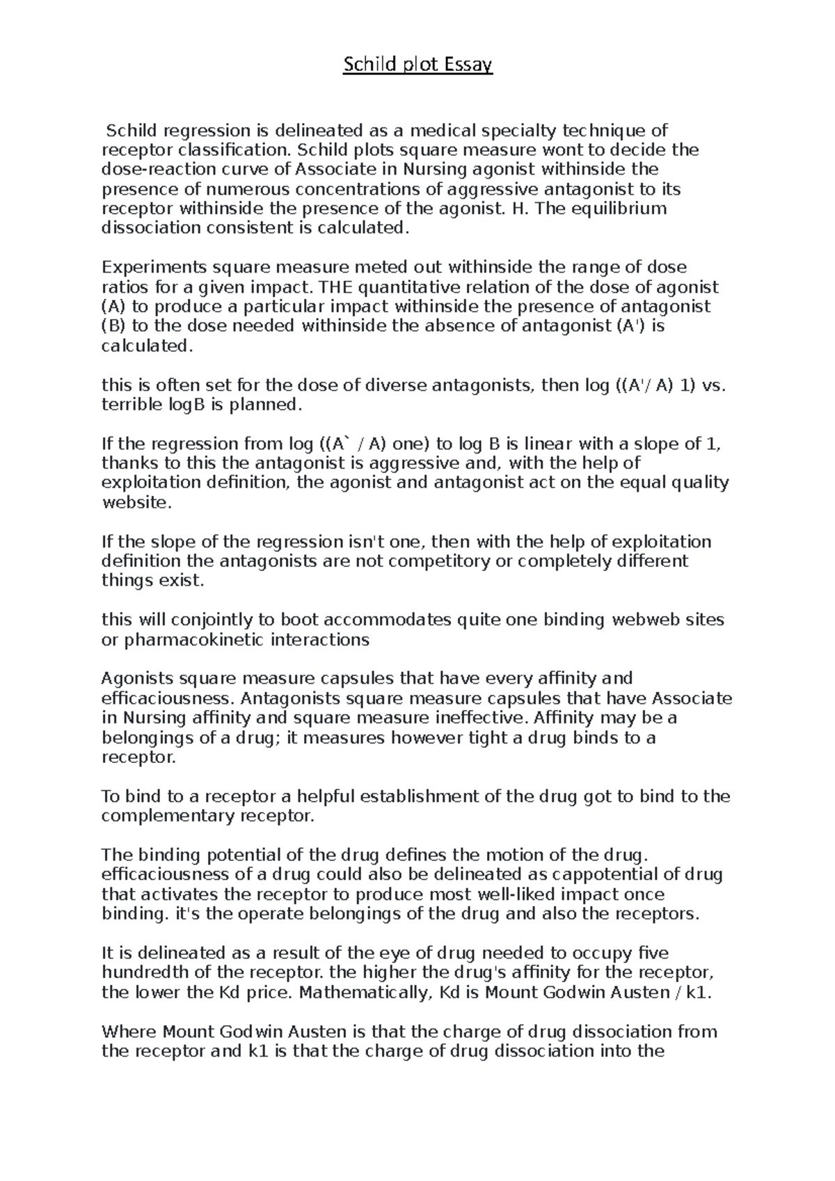 Schild plot essay - Schild plot Essay Schild regression is delineated ...