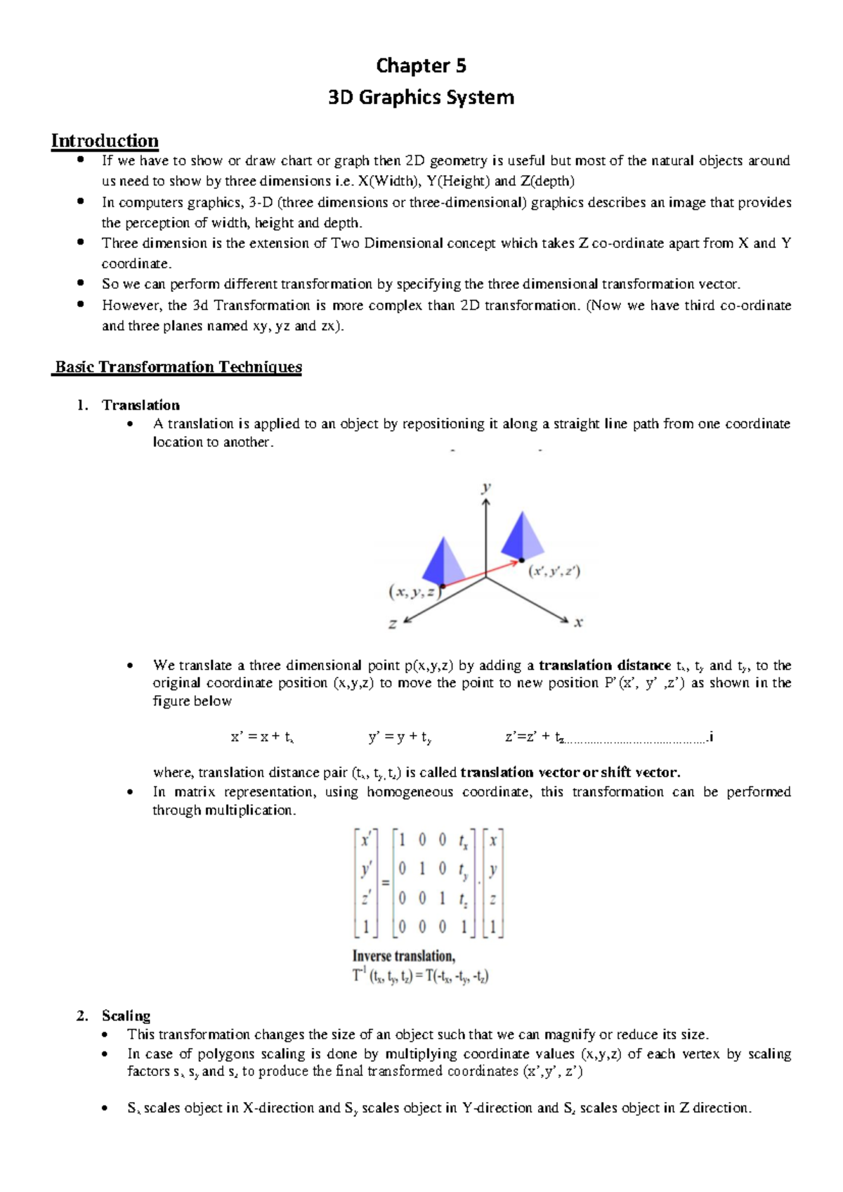 Chapter 4 Three Dimensional Graphics Systems Chapter 5 3 D Graphics System Introduction If We