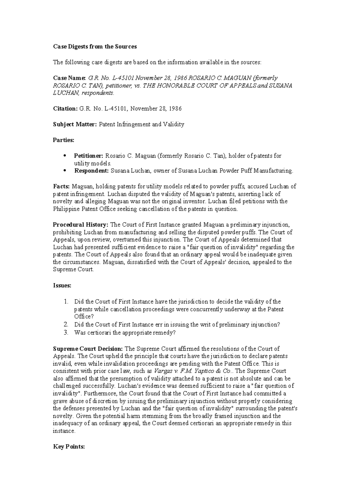 Case%20Digest - Hahahaha - Case Digests from the Sources The following ...