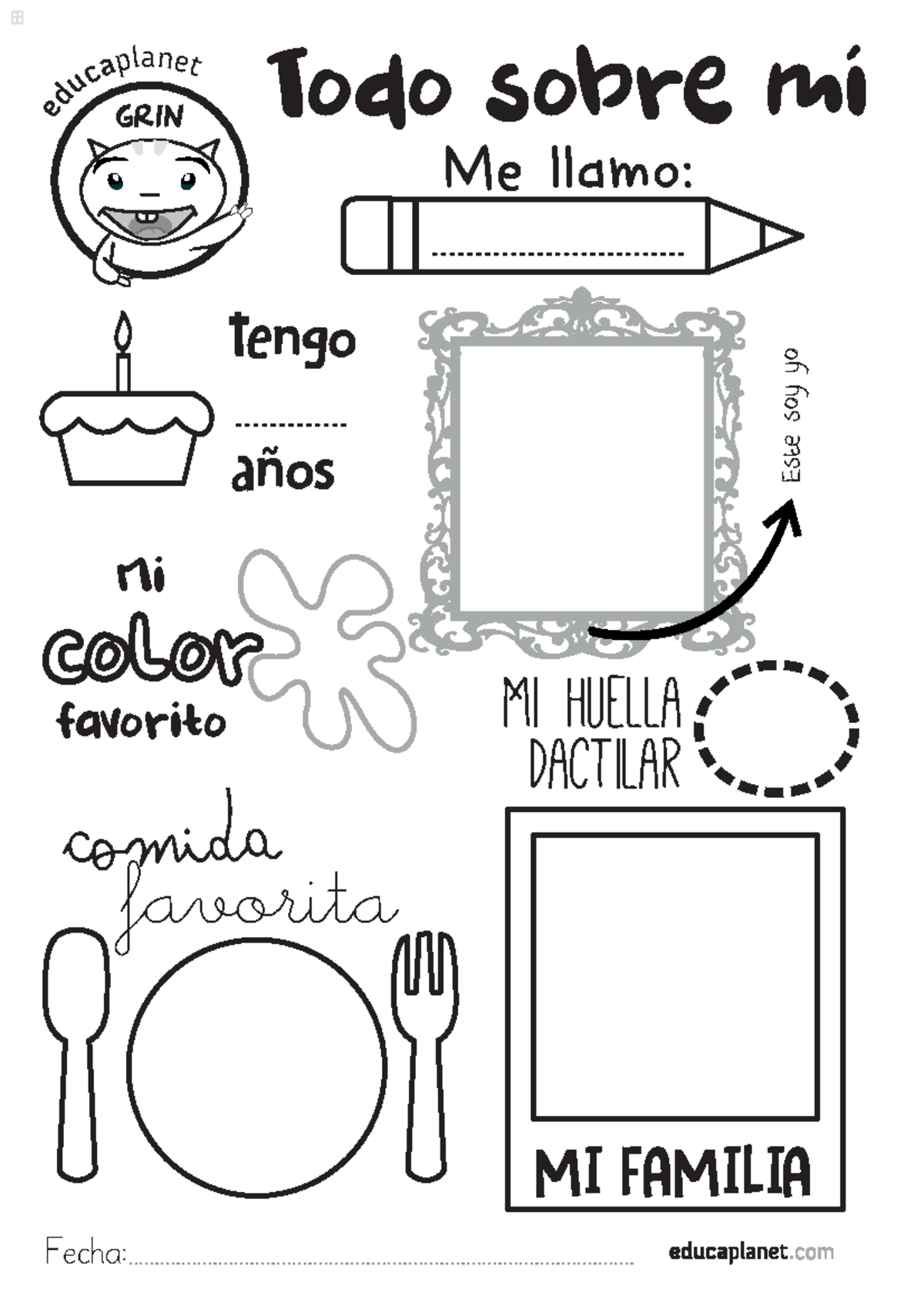 Todo-sobre-mi-educaplanet para imprimir solo hoja uno - Todo sobre mí ...