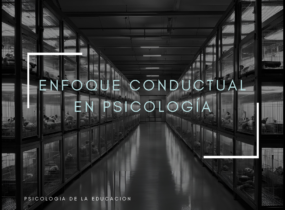 Enfoque Conductual en Psicologia - E N F O Q U E C O N D U C T U A L E ...