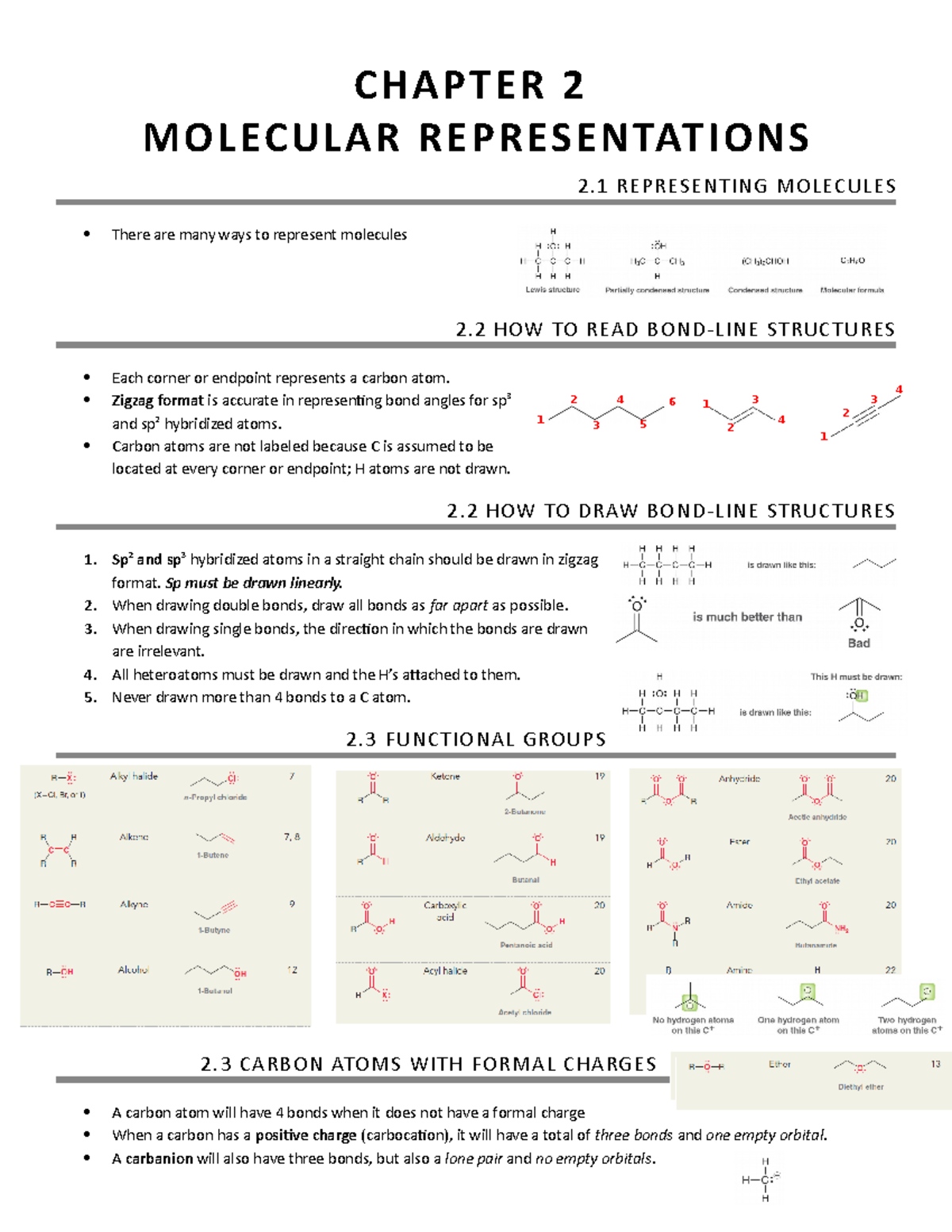 Chapter 2 - CHAPTER 2 MOLECULAR REPRESENTATIONS 2 REPRESENTING MOLECULES There are many ways to ...