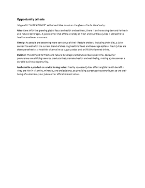 Part 1 Strength of the business idea - First screen analysis dairy farm ...