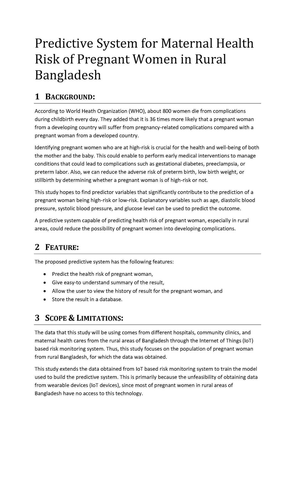 Predictive System for Maternal Health Risk in Rural Bangladesh ...