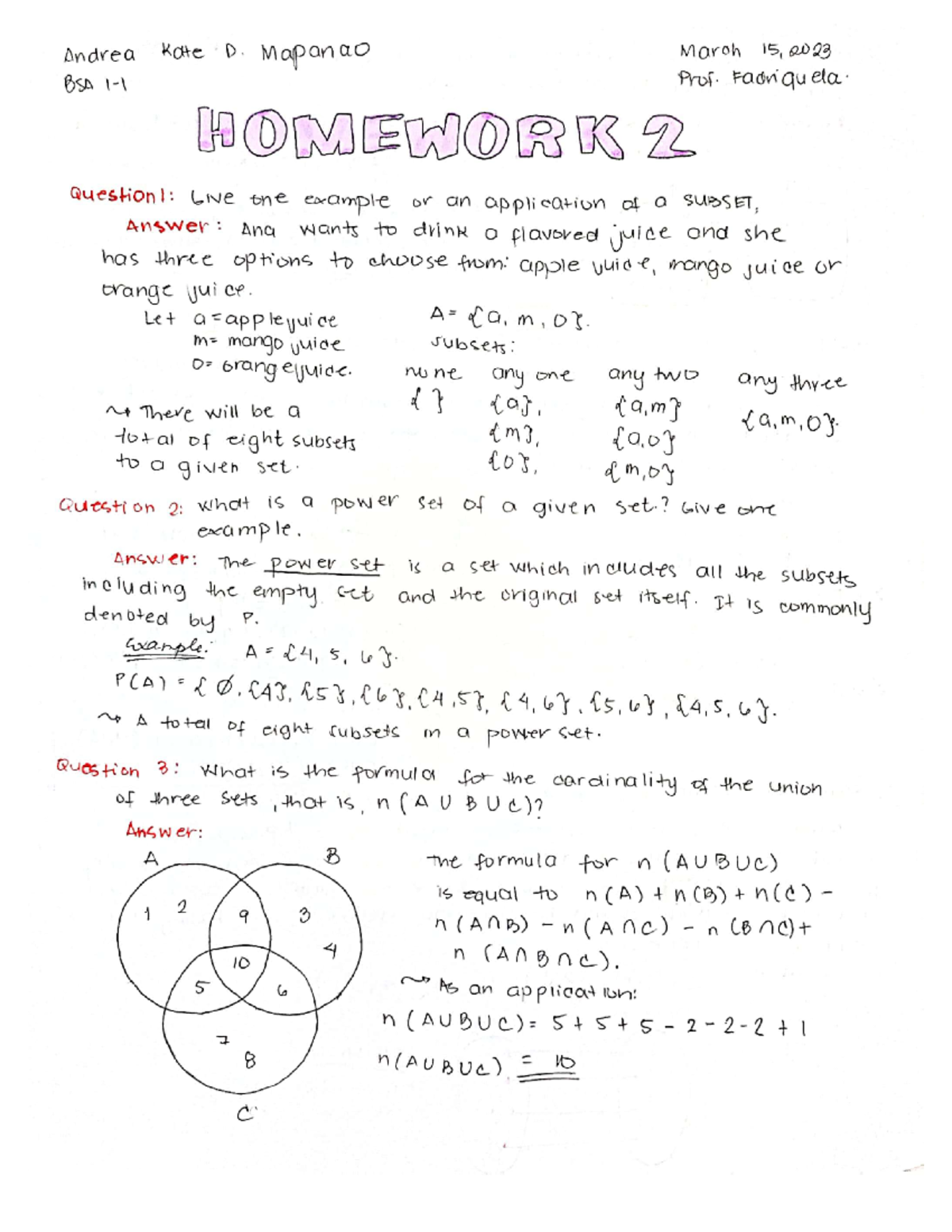 Mapanao MMW HW02 - mathematics in the modern world - Studocu