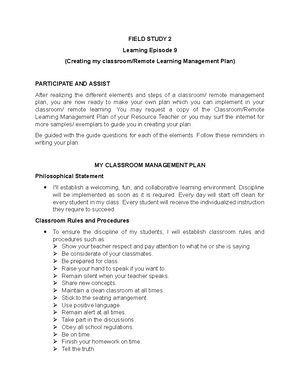 Fs 2-episode 4 - hope this learning material could help you - COLLEGE ...